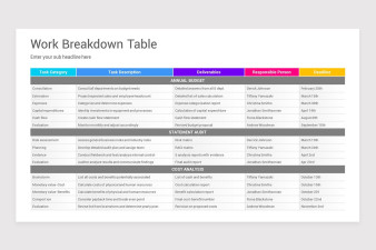 Work Breakdown Structure PowerPoint Template | Nulivo Market