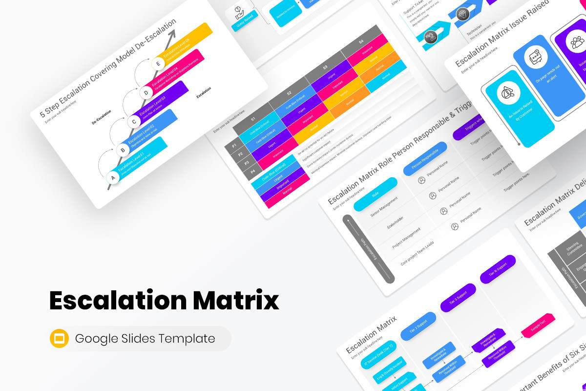 Escalation Matrix Models Google Slides Template | Nulivo Market