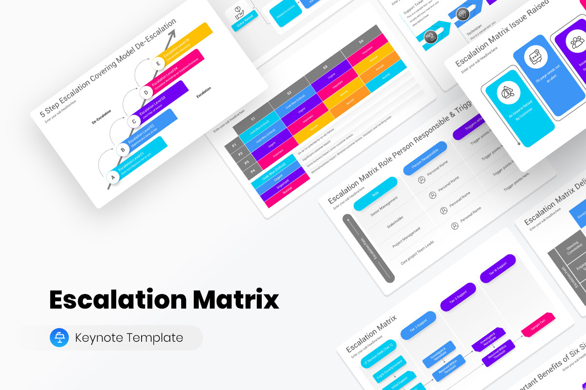 Escalation Matrix Models Keynote Template | Nulivo Market
