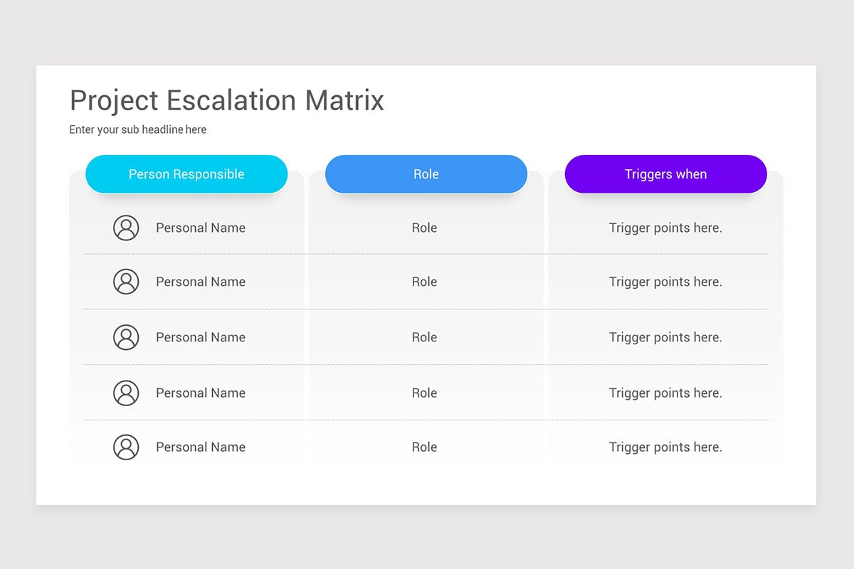 Escalation Matrix Models Keynote Template | Nulivo Market