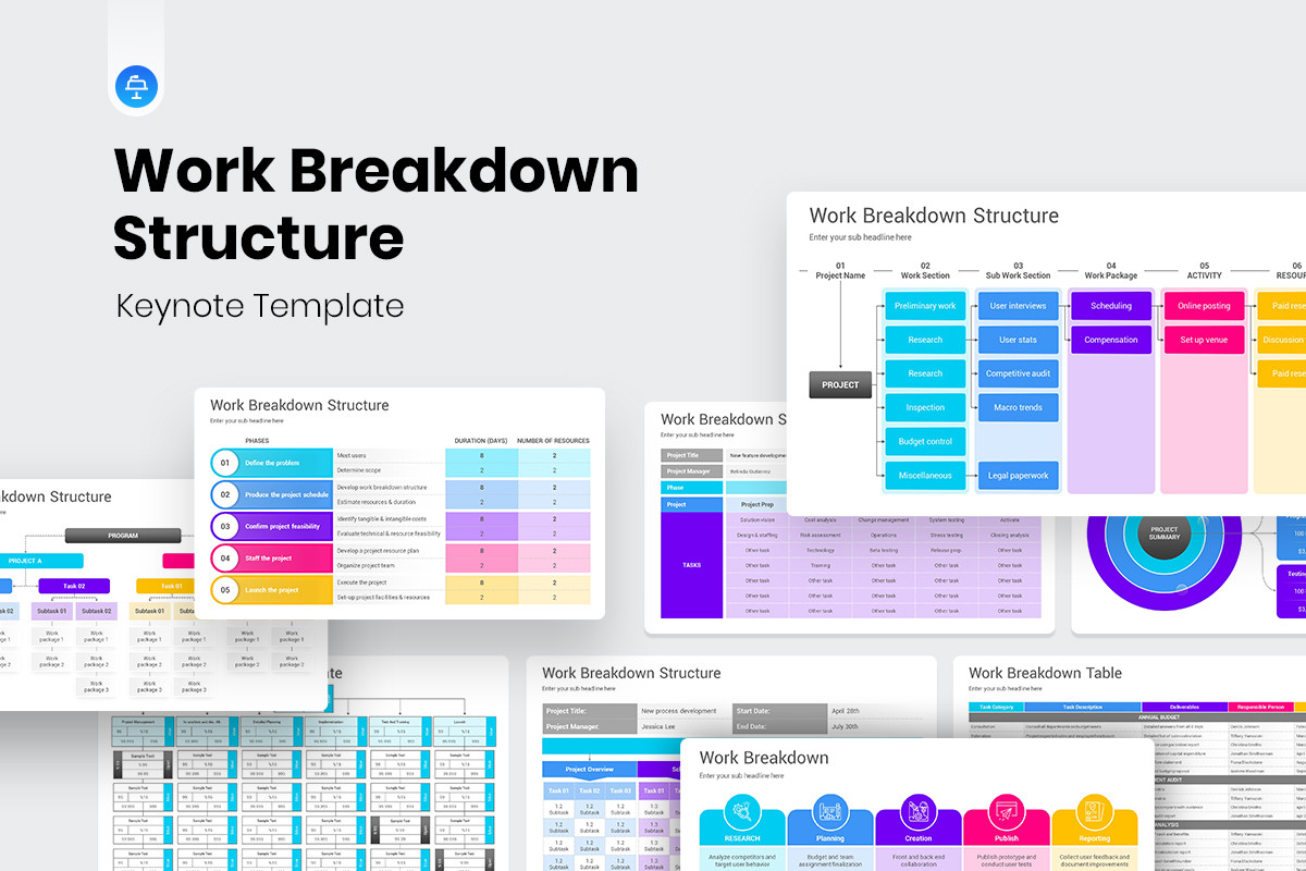 Work Breakdown Structure Keynote Template | Nulivo Market