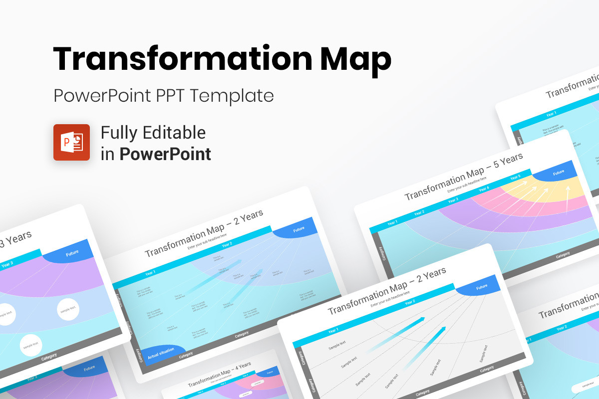 Transformation Map Diagrams PowerPoint Template | Nulivo Market