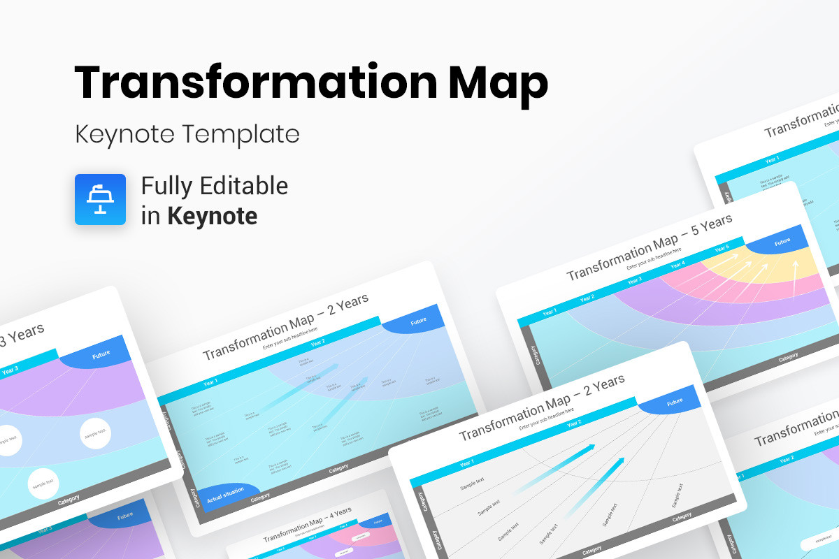 Transformation Map Diagrams Keynote Template | Nulivo Market