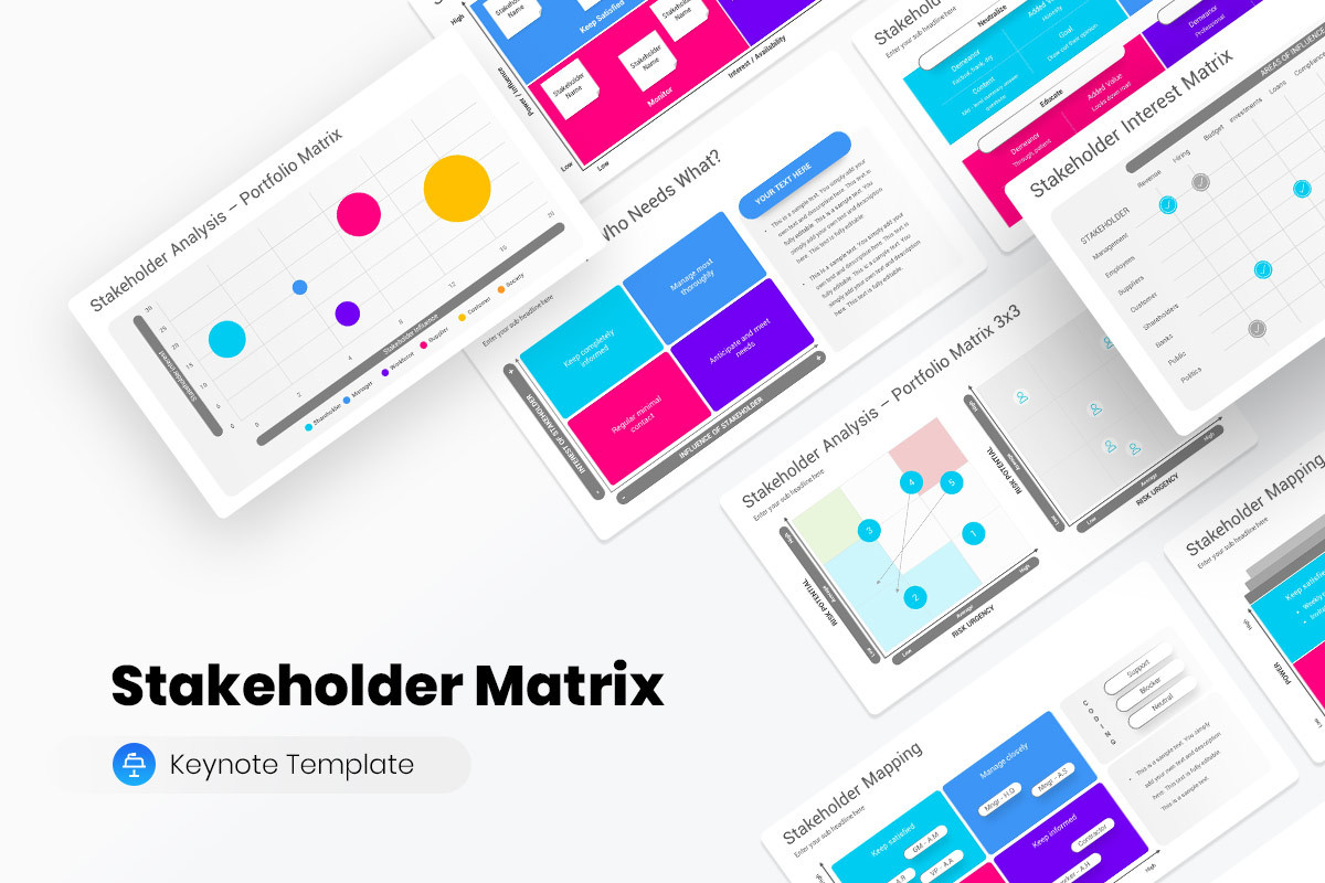 Stakeholder Matrix Keynote Template | Nulivo Market