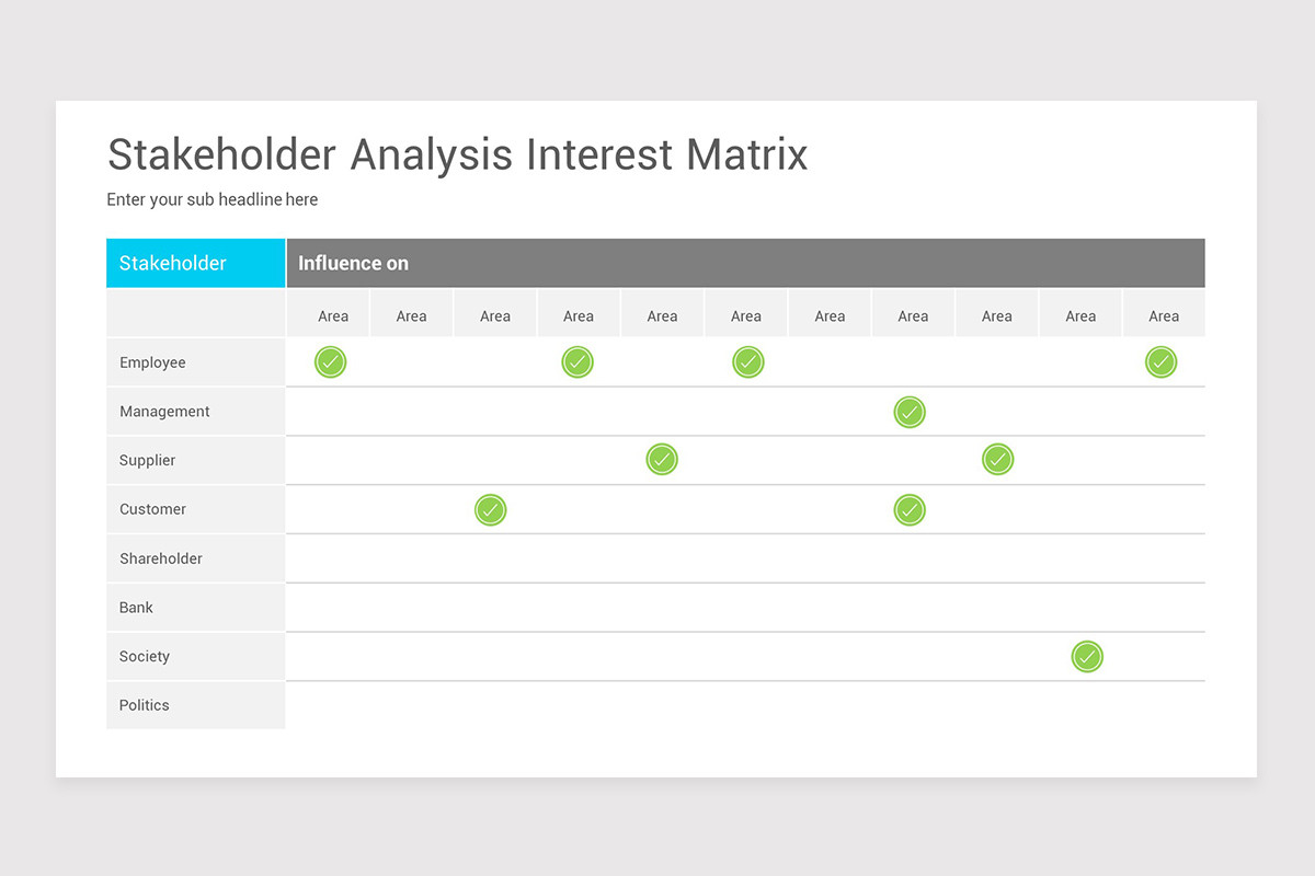 Stakeholder Matrix Keynote Template | Nulivo Market
