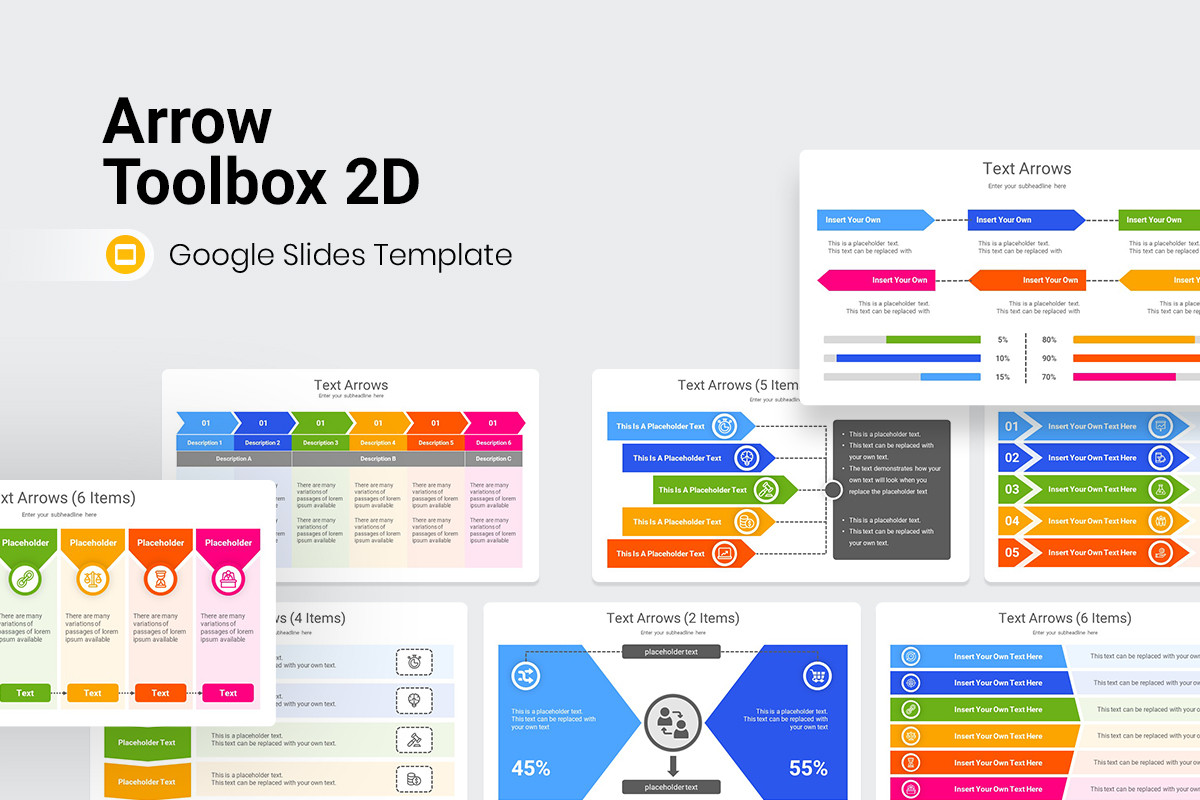 Arrow Toolbox 2D Google Slide Template | Nulivo Market