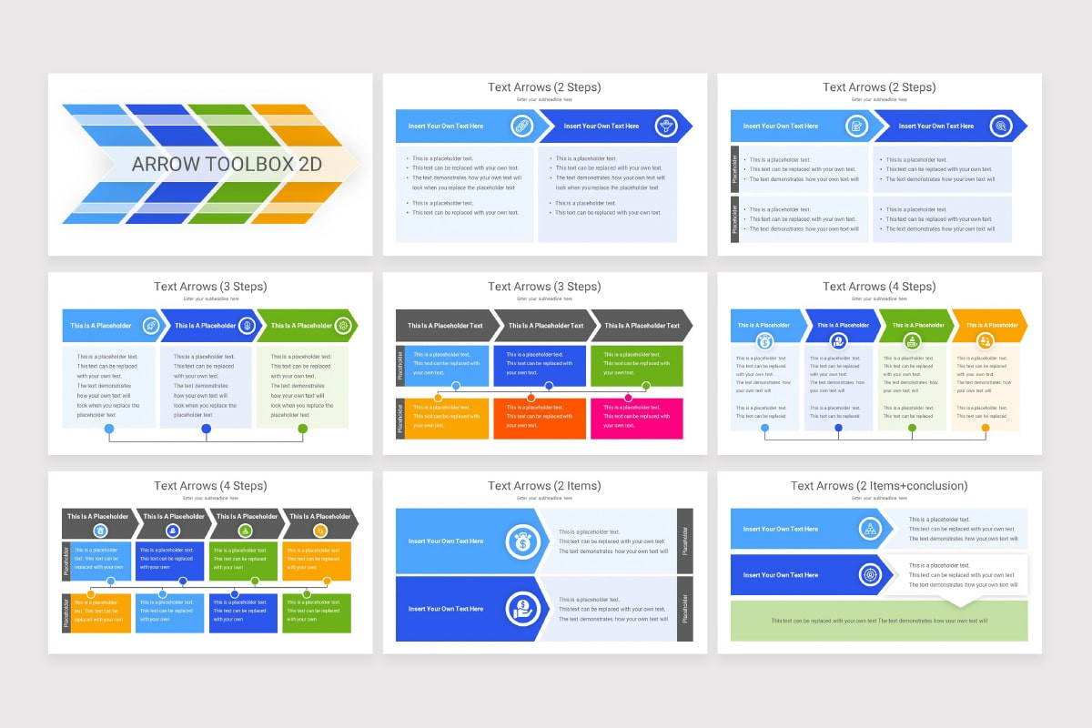 Arrow Toolbox 2D Google Slide Template | Nulivo Market