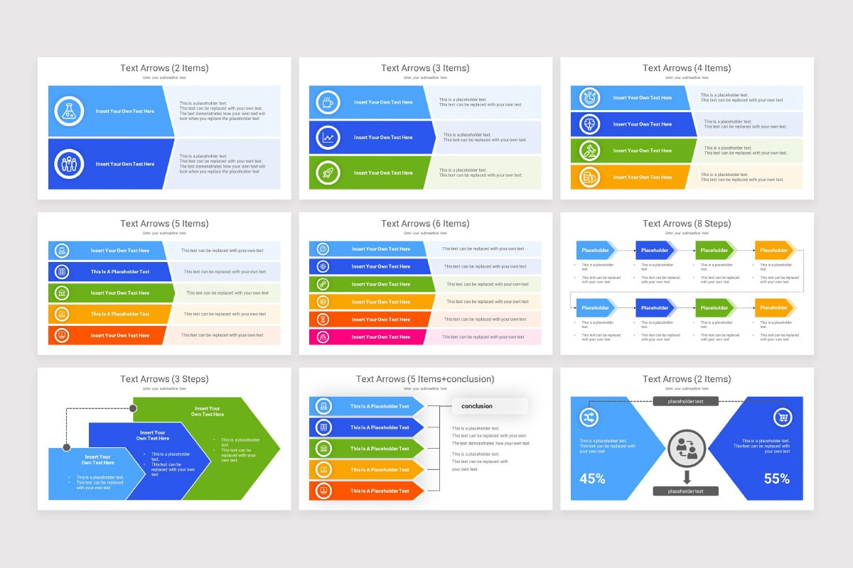 Arrow Toolbox 2D Google Slide Template | Nulivo Market