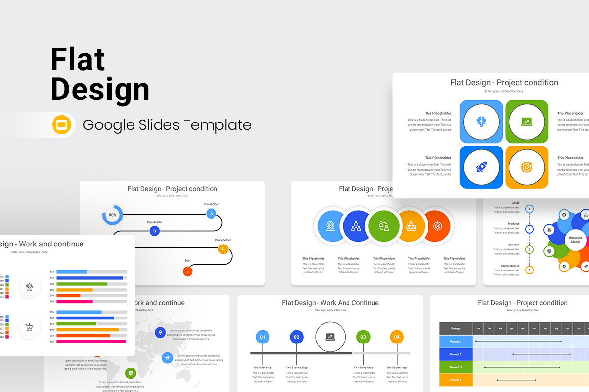 Flat Design Google Slide Template | Nulivo Market