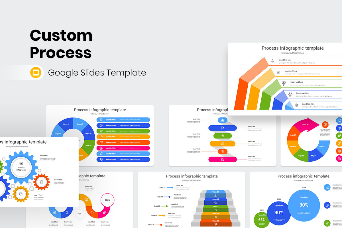 Custom Process Google Slide Template | Nulivo Market