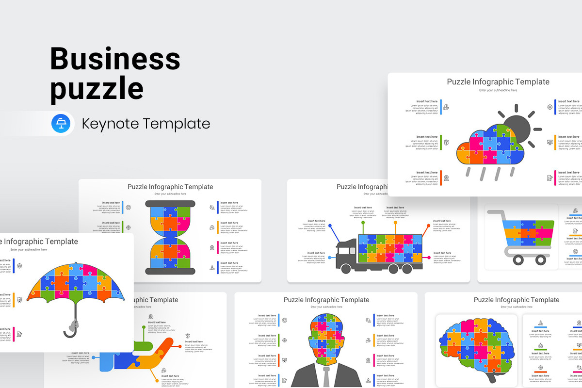 Business Puzzle Infographic Keynote Template | Nulivo Market