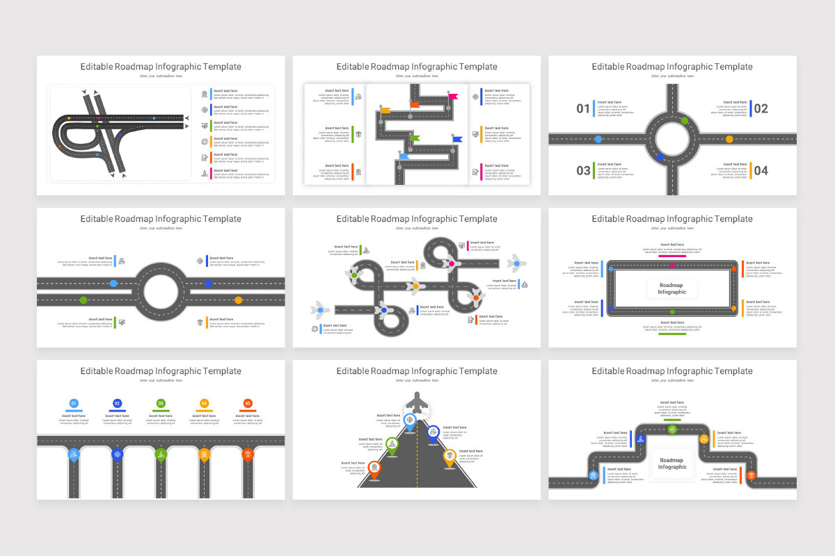Vector Roadmap Infographic PowerPoint Template | Nulivo Market