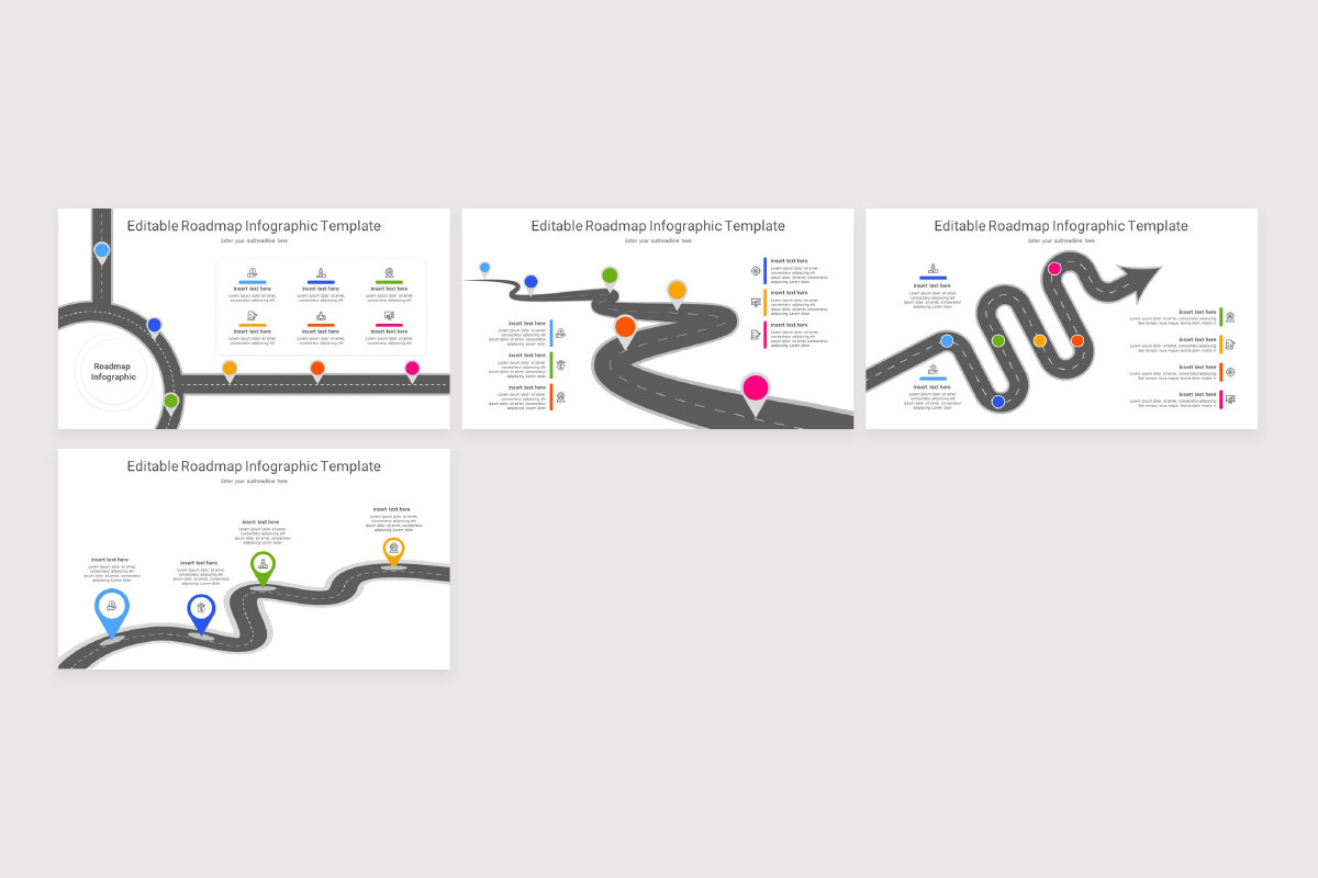 Vector Roadmap Infographic PowerPoint Template | Nulivo Market