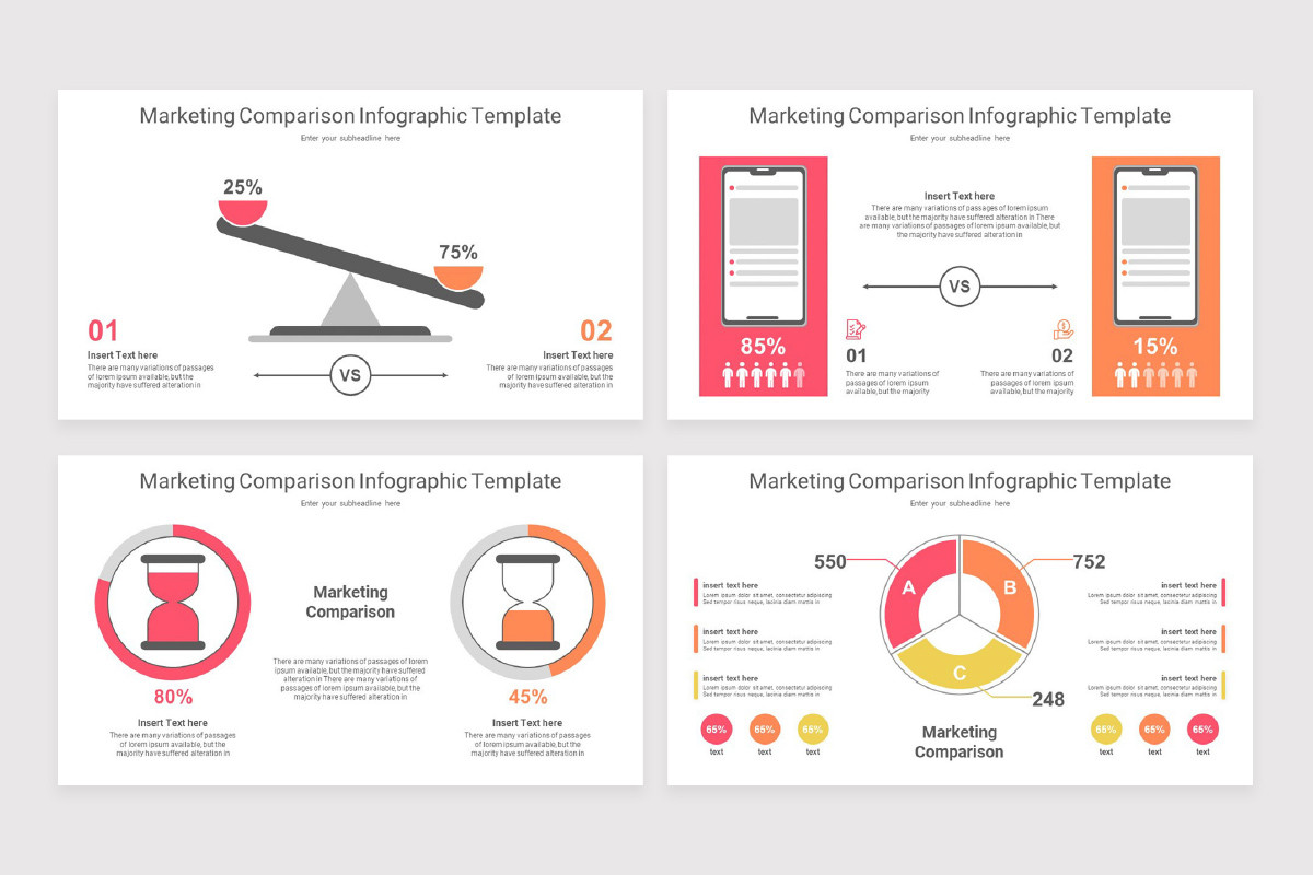 Marketing Comparison Infographic PowerPoint Template | Nulivo Market