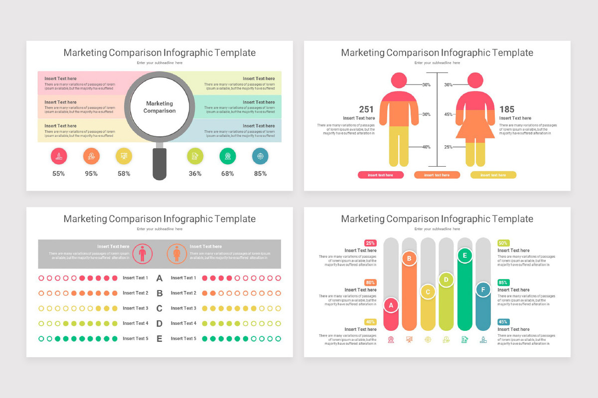 Marketing Comparison Infographic PowerPoint Template | Nulivo Market