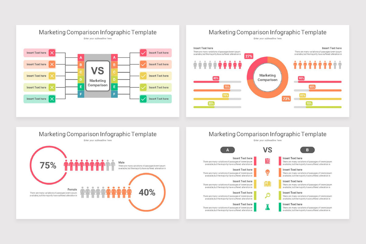 Marketing Comparison Infographic PowerPoint Template | Nulivo Market