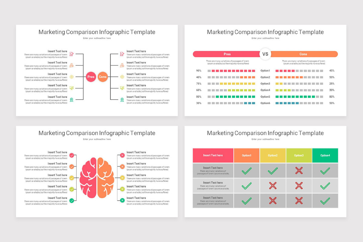 Marketing Comparison Infographic PowerPoint Template | Nulivo Market