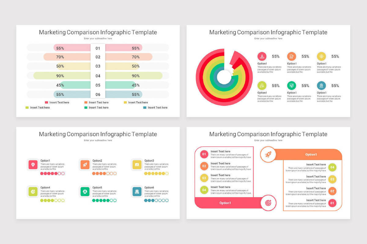 Marketing Comparison Infographic PowerPoint Template | Nulivo Market