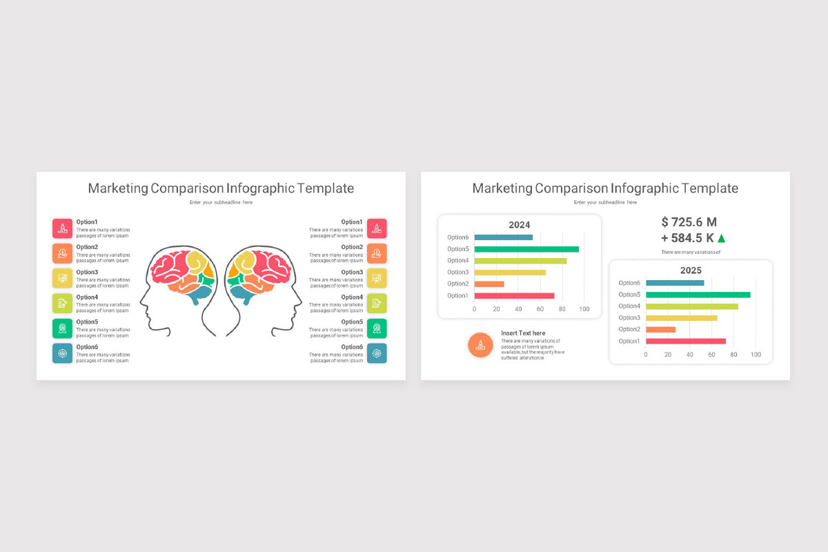 Marketing Comparison Infographic PowerPoint Template | Nulivo Market