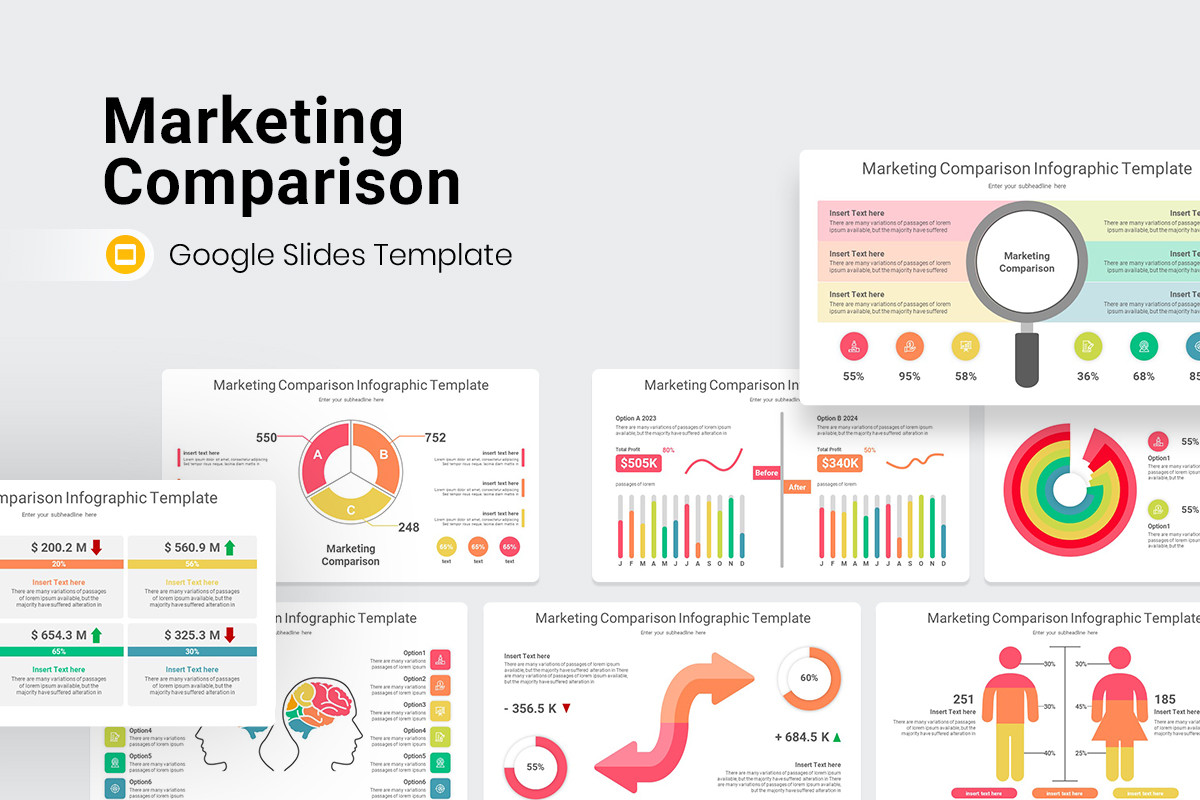 Marketing Comparison Infographic Google Slide Template | Nulivo Market