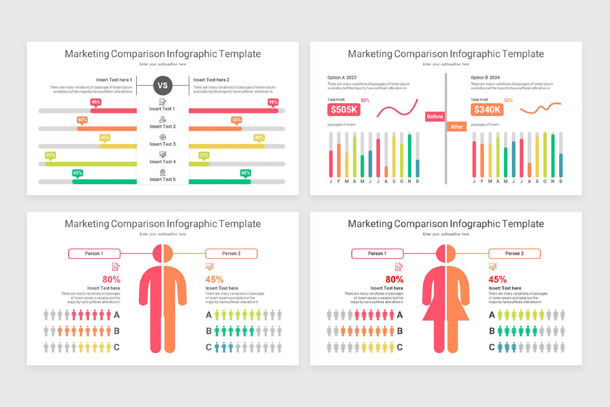Marketing Comparison Infographic Google Slide Template | Nulivo Market