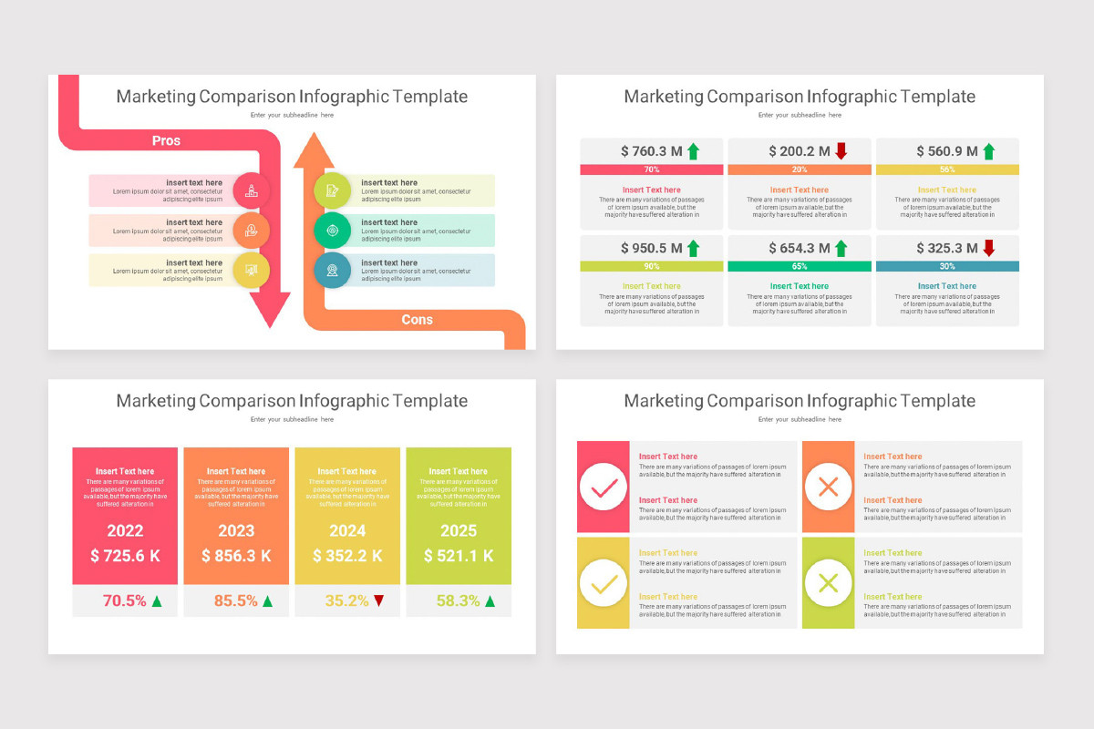 Marketing Comparison Infographic Google Slide Template | Nulivo Market