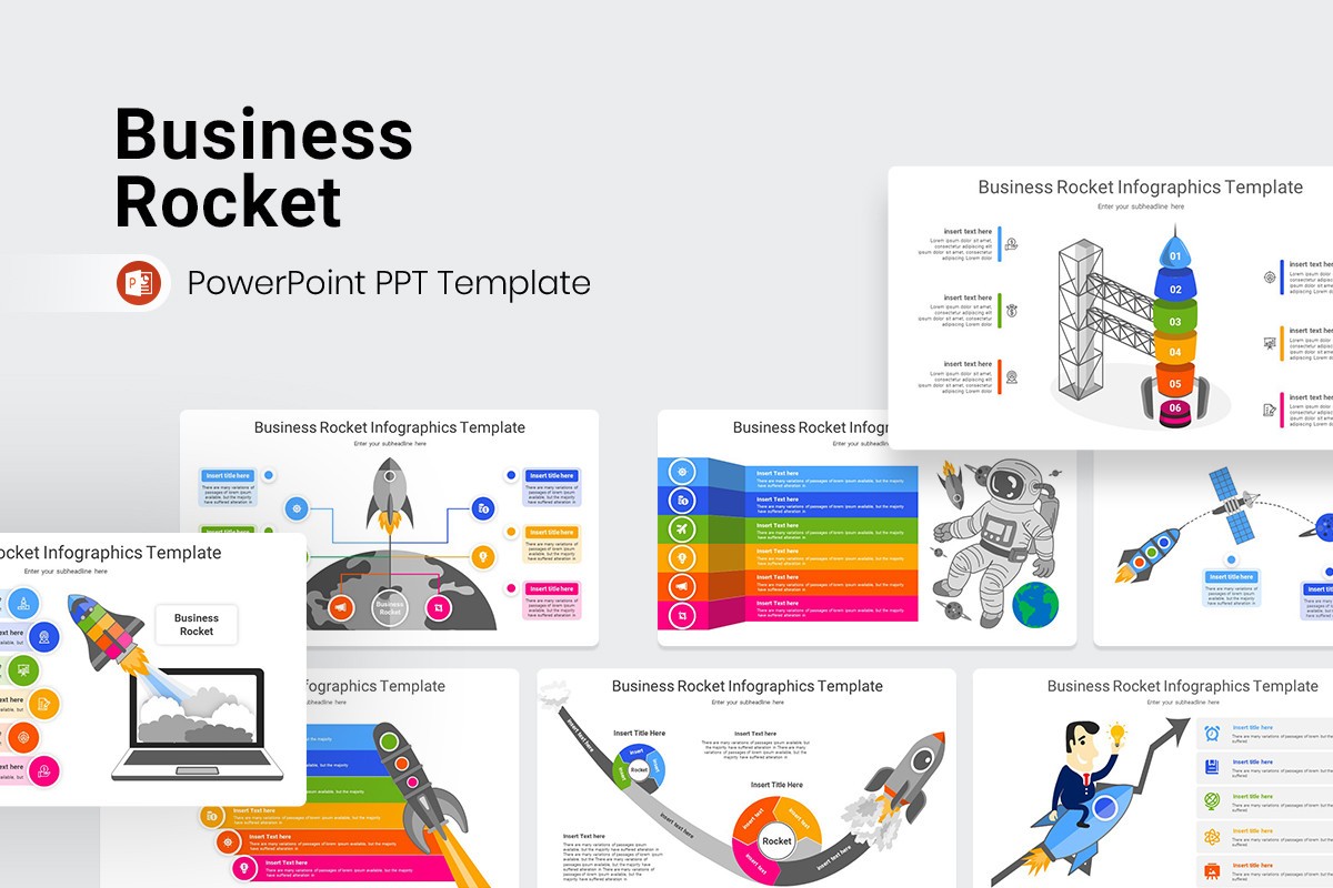 Business Rocket Infographics PowerPoint Template | Nulivo Market