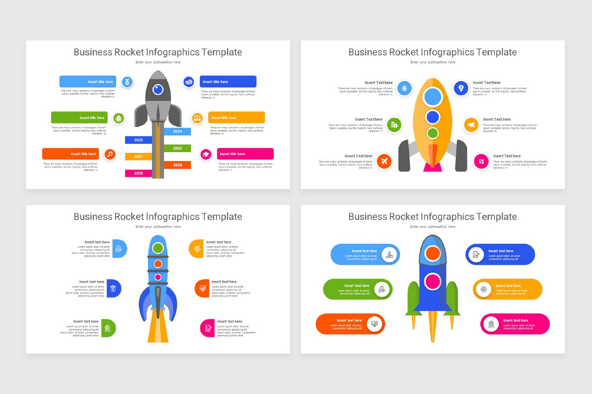 Business Rocket Infographics PowerPoint Template | Nulivo Market