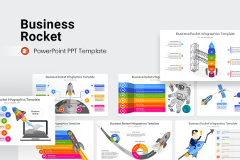Business Rocket Infographics PowerPoint Template | Nulivo Market