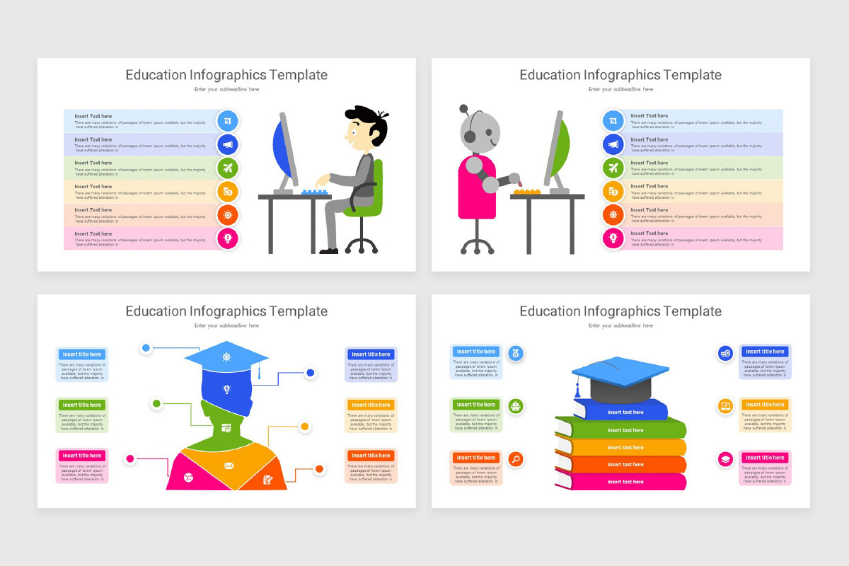 Education Infographics PowerPoint Template | Nulivo Market