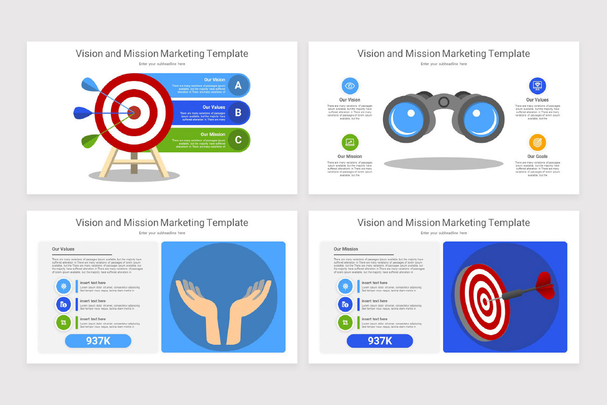 Vision and Mission Marketing Infographics Keynote Template | Nulivo Market