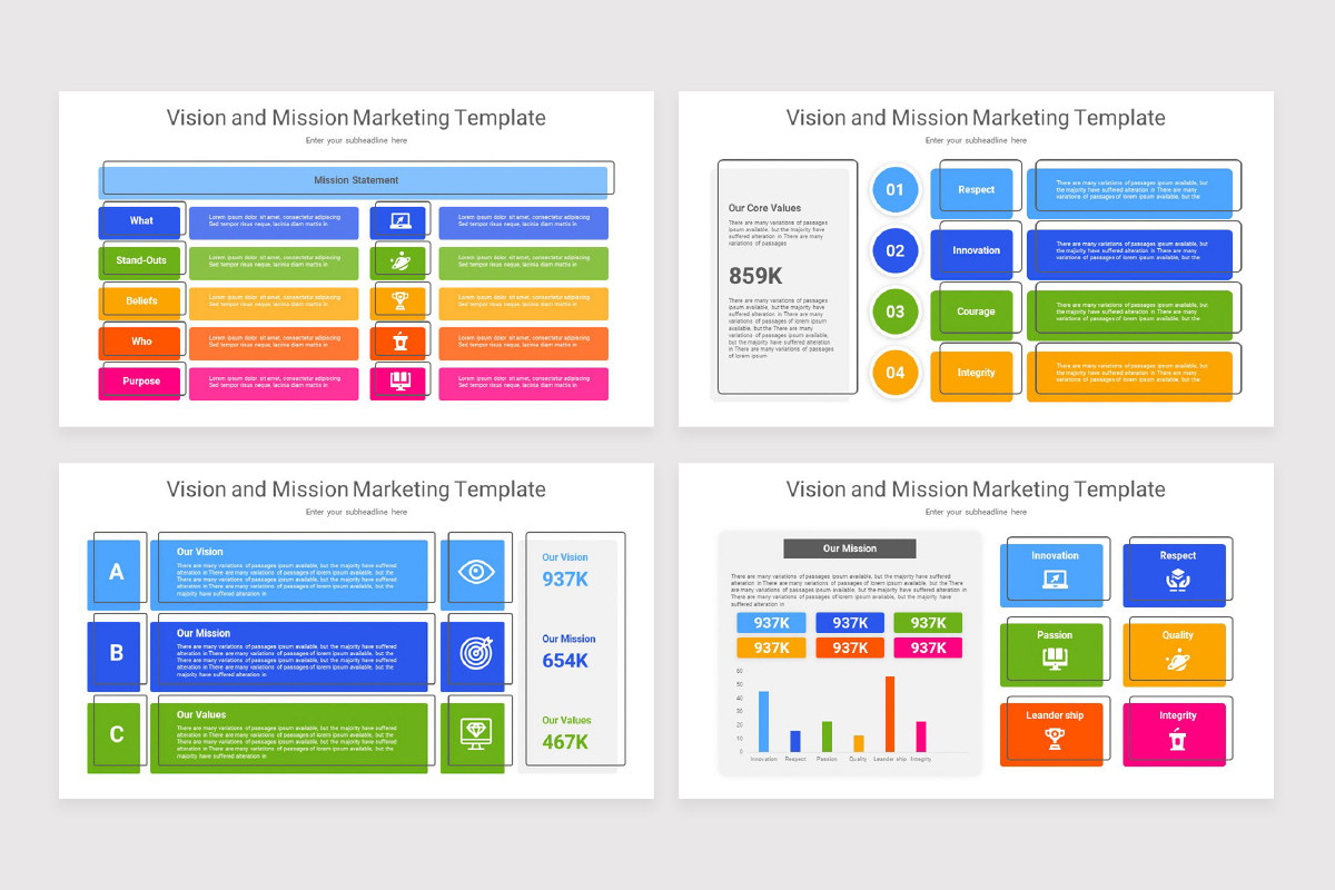 Vision and Mission Marketing Infographics Keynote Template | Nulivo Market