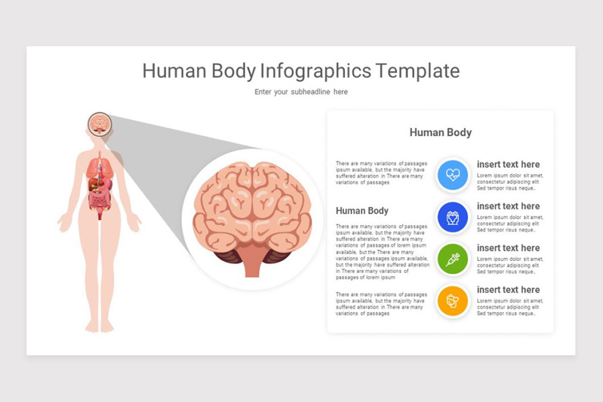 Human Body Infographics Google Slide Template | Nulivo Market