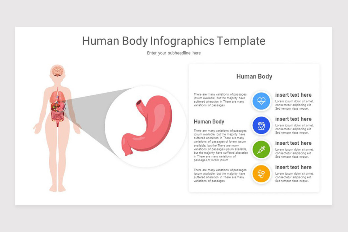 Human Body Infographics Google Slide Template | Nulivo Market