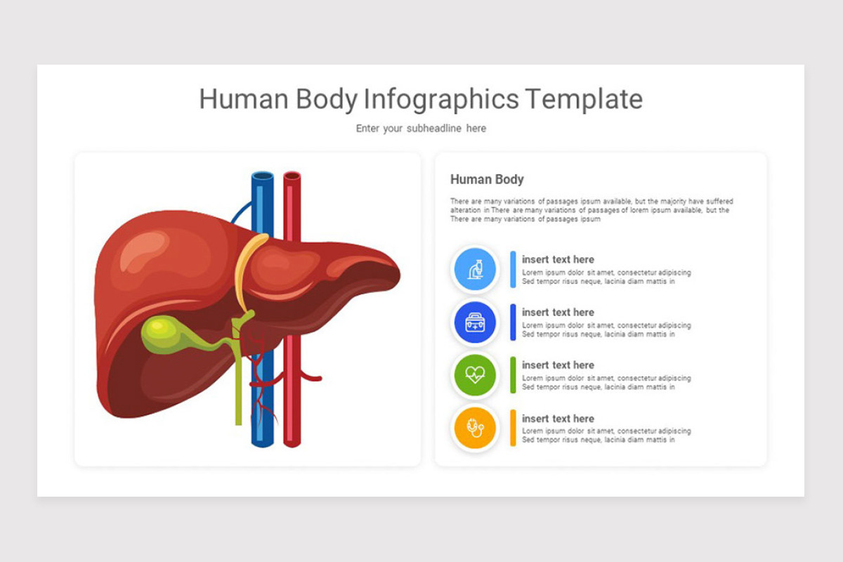 Human Body Infographics Google Slide Template | Nulivo Market