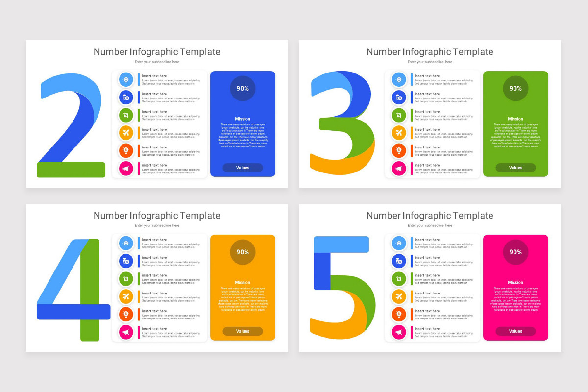 Number Infographics PowerPoint Template | Nulivo Market