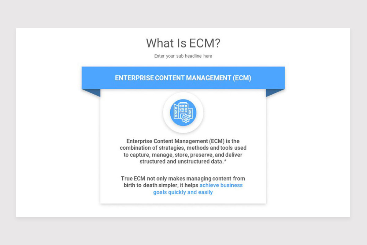 Enterprise Content Management (ECM) PowerPoint Template | Nulivo Market