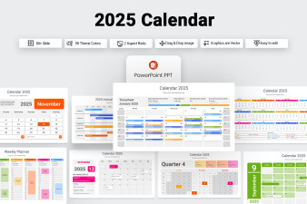 2025 Calendar PowerPoint Template | Nulivo Market