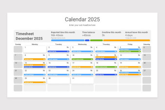 2025 Calendar PowerPoint Template | Nulivo Market