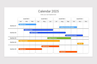 2025 Calendar PowerPoint Template | Nulivo Market