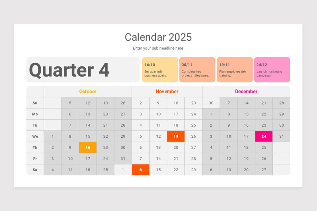 2025 Calendar Google Slide Template | Nulivo Market
