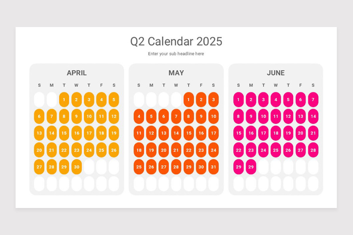 2025 Calendar Google Slide Template | Nulivo Market