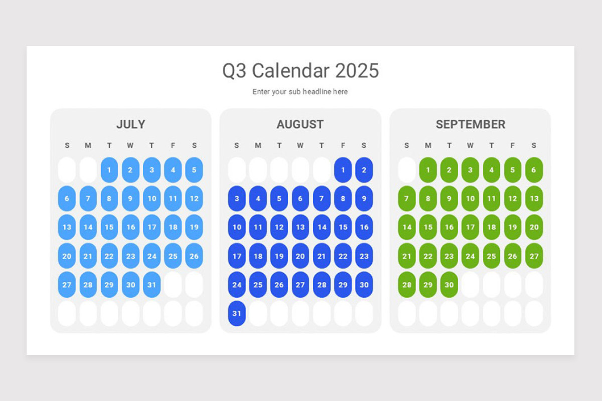 2025 Calendar Google Slide Template | Nulivo Market