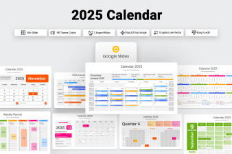 2025 Calendar Google Slide Template | Nulivo Market