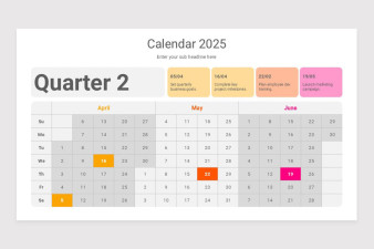 2025 Calendar Google Slide Template | Nulivo Market