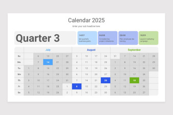 2025 Calendar Google Slide Template | Nulivo Market