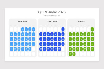 2025 Calendar Google Slide Template | Nulivo Market