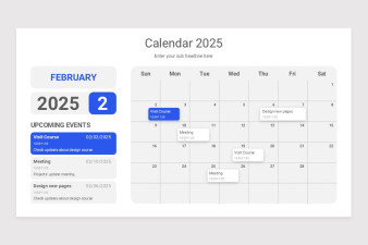 2025 Calendar Google Slide Template | Nulivo Market