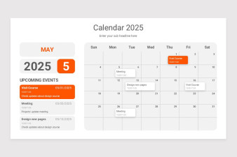 2025 Calendar Google Slide Template | Nulivo Market