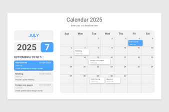 2025 Calendar Google Slide Template | Nulivo Market